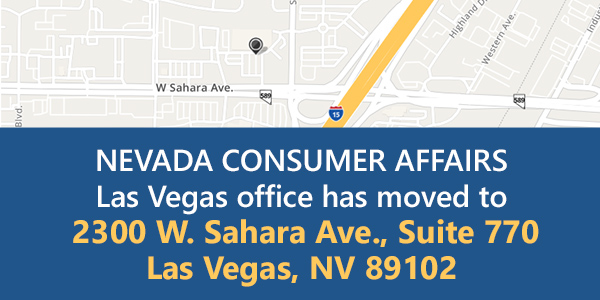 Welcome to the Nevada Consumer Affairs website